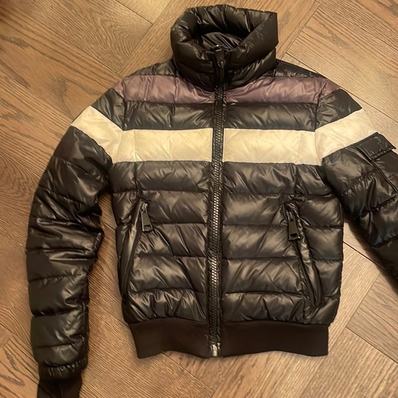 SAM. | Jackets & Coats | Sam Jacket Black White Stripe | Poshmark